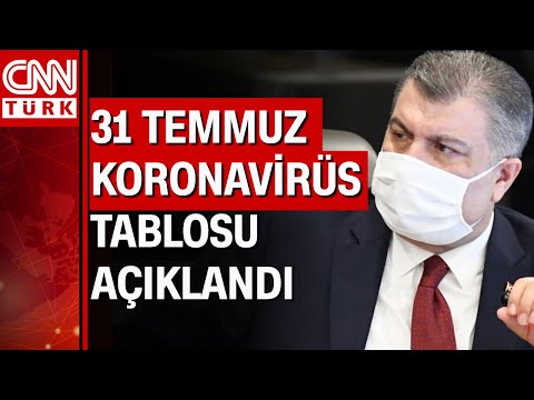 31 Temmuz Koronavirüs tablosu ve vaka sayısı Sağlık Bakanlığı tarafından açıklandı! İşte detaylar...