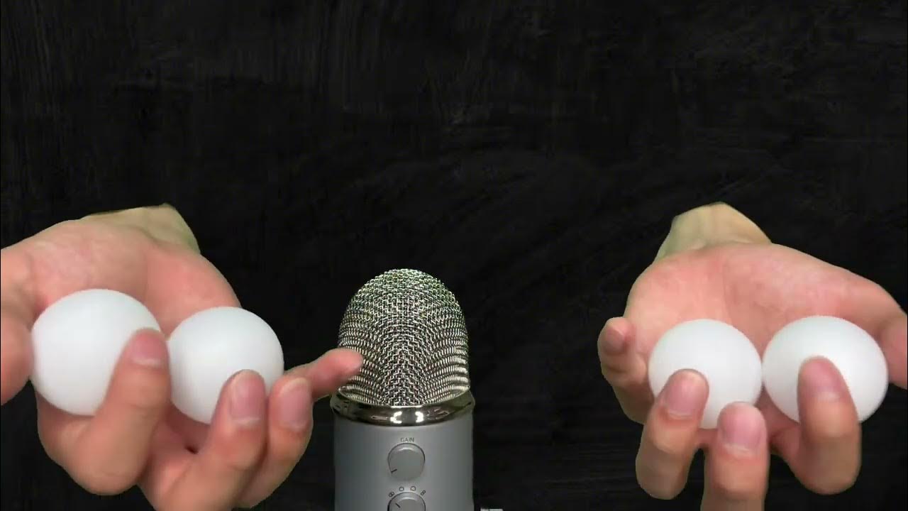 【ASMR】Ping Pong Tapping & Scratching on rainy and thunder day⚡️🌧️(No ...