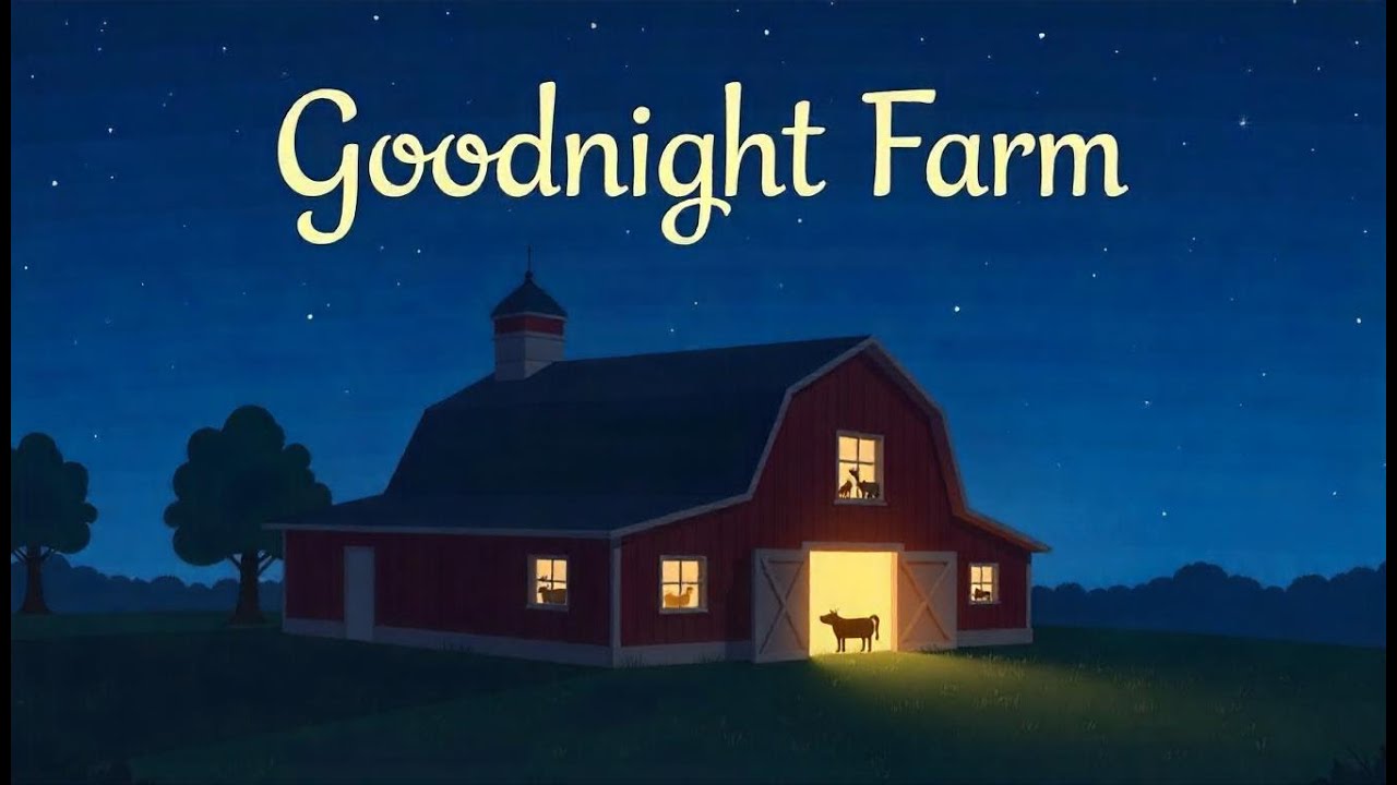 Goodnight Farm 🌙 | Relaxing Bedtime Song for Kids | Sleepy Animal ...