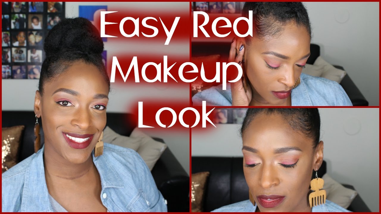 Easy Red Eyeshadow Look l TotalDivaRea - YouTube
