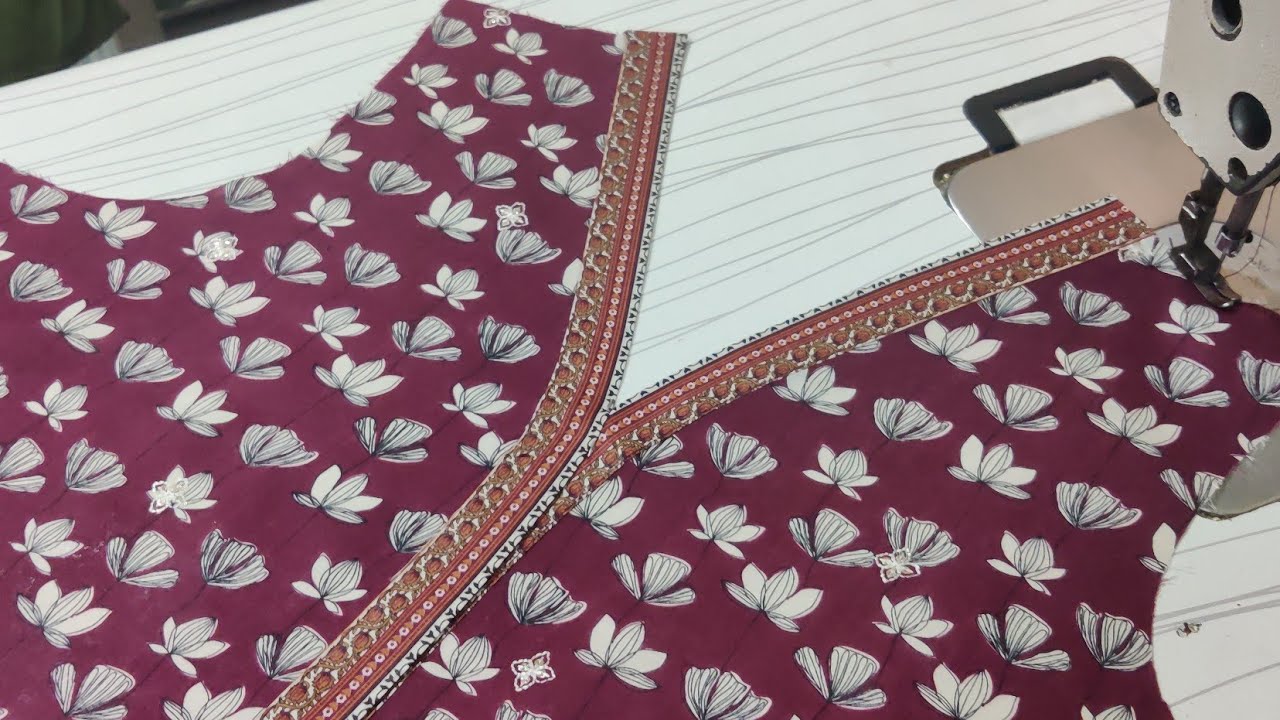 Beautiful V Neck Design || Pakistani Neck Design Cutting And Stitching ...