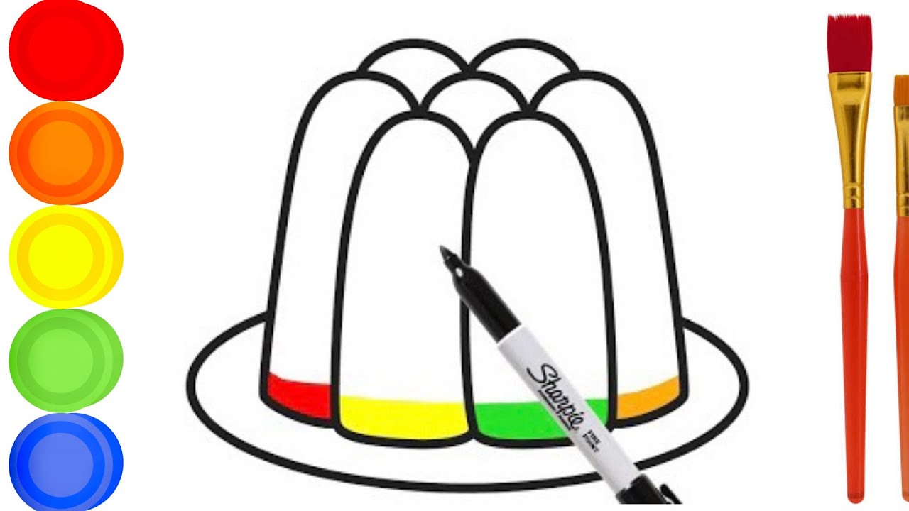 How to Draw a Jelly Pudding Easy /Drawing a Pudding - YouTube