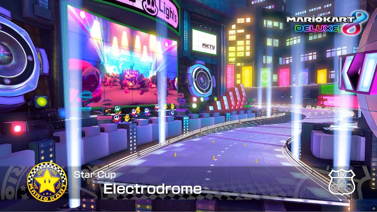 MARIO KART 8 DELUXE - Electrodrome Gameplay - YouTube