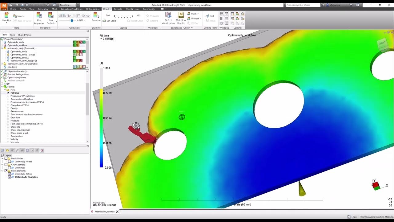 Autodesk Moldflow Weldline - Dual Domain and 3D mesh - YouTube