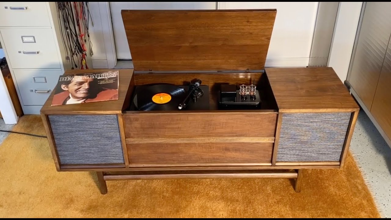 Resto-Modded Mid-Century GE Stereo Console Demonstration - YouTube
