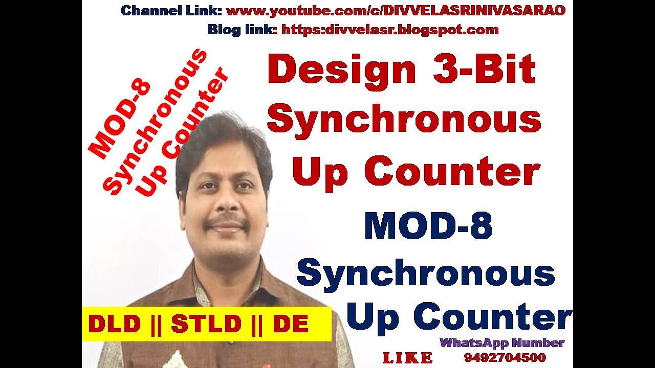 3 Bit Synchronous Up Counter || MOD 8 Synchronous Up Counter ...