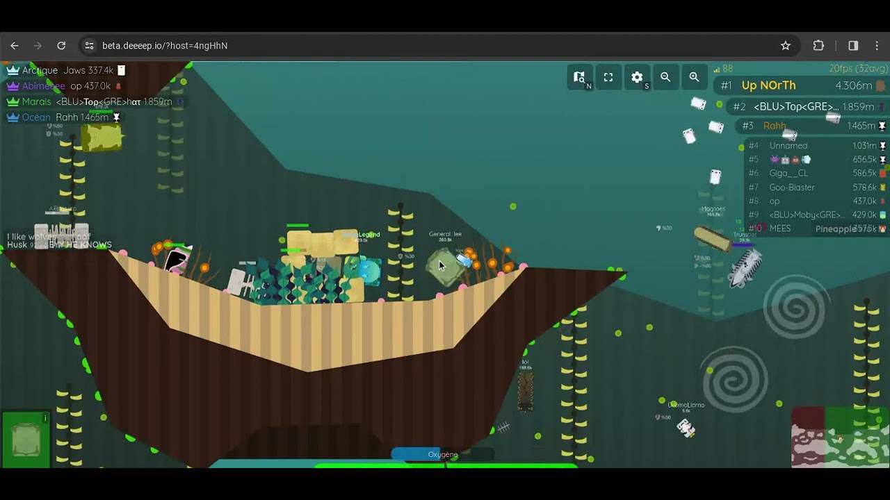 Animal montage (deeeep.io) part 2 softshell turtle - YouTube