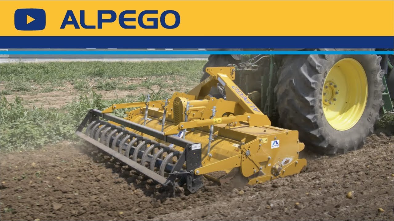 Rotary tiller ALPEGO FG with blades rotor - YouTube