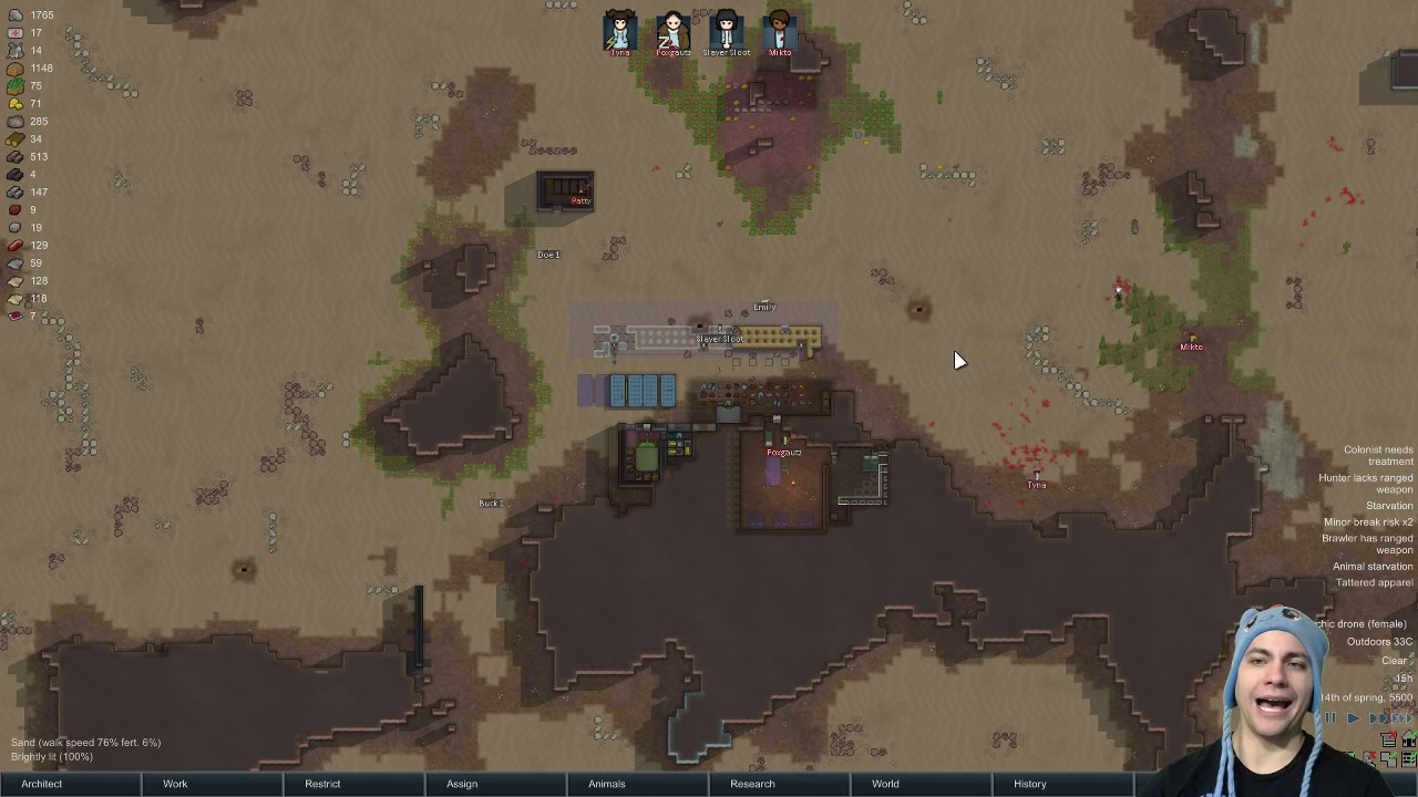 Rimworld \o One colonist, one desert....one RRR! (Part 10) - YouTube