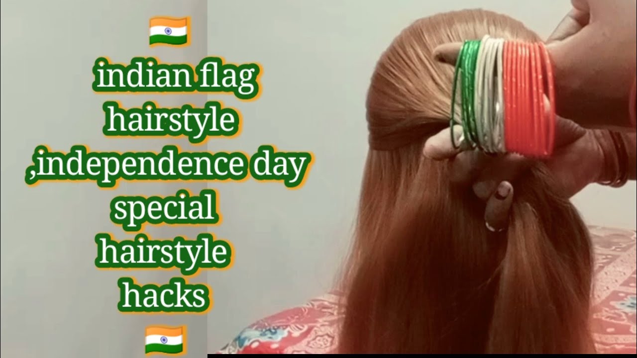 indian flag hairstyle ,independence day special hairstyle for school ...