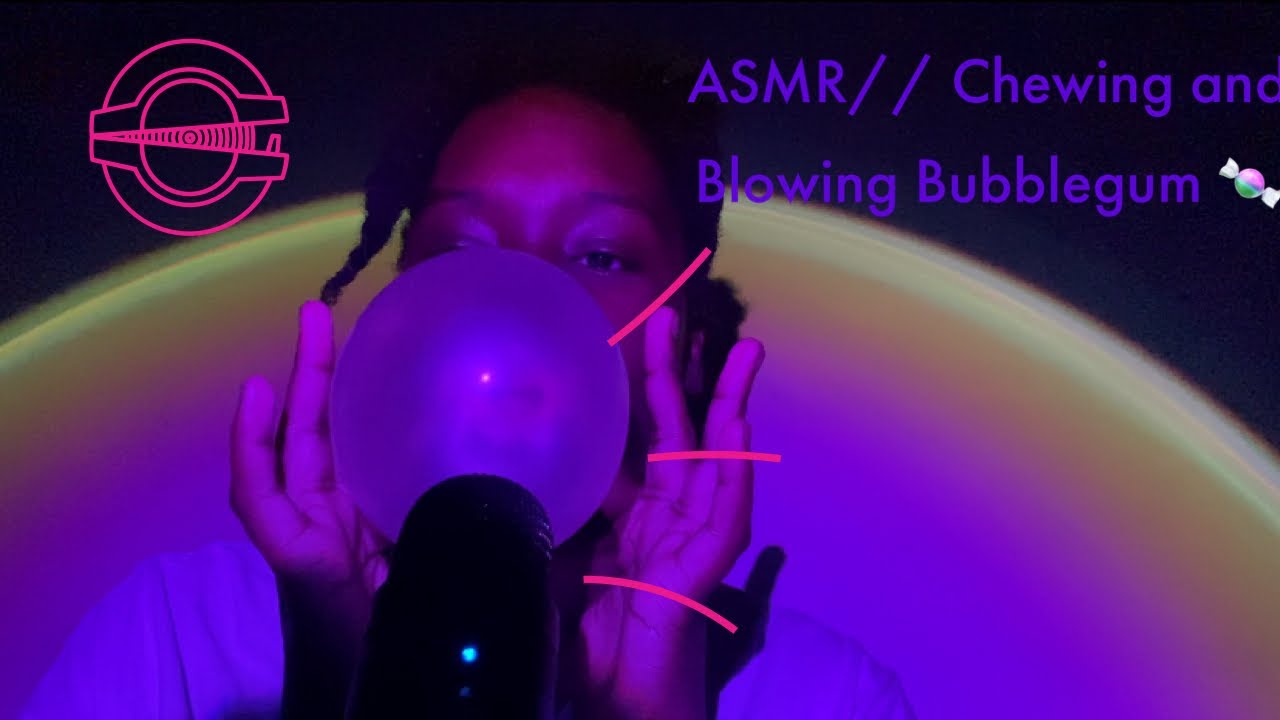 ASMR// Blowing Bubbles (Chewing Sounds) - YouTube