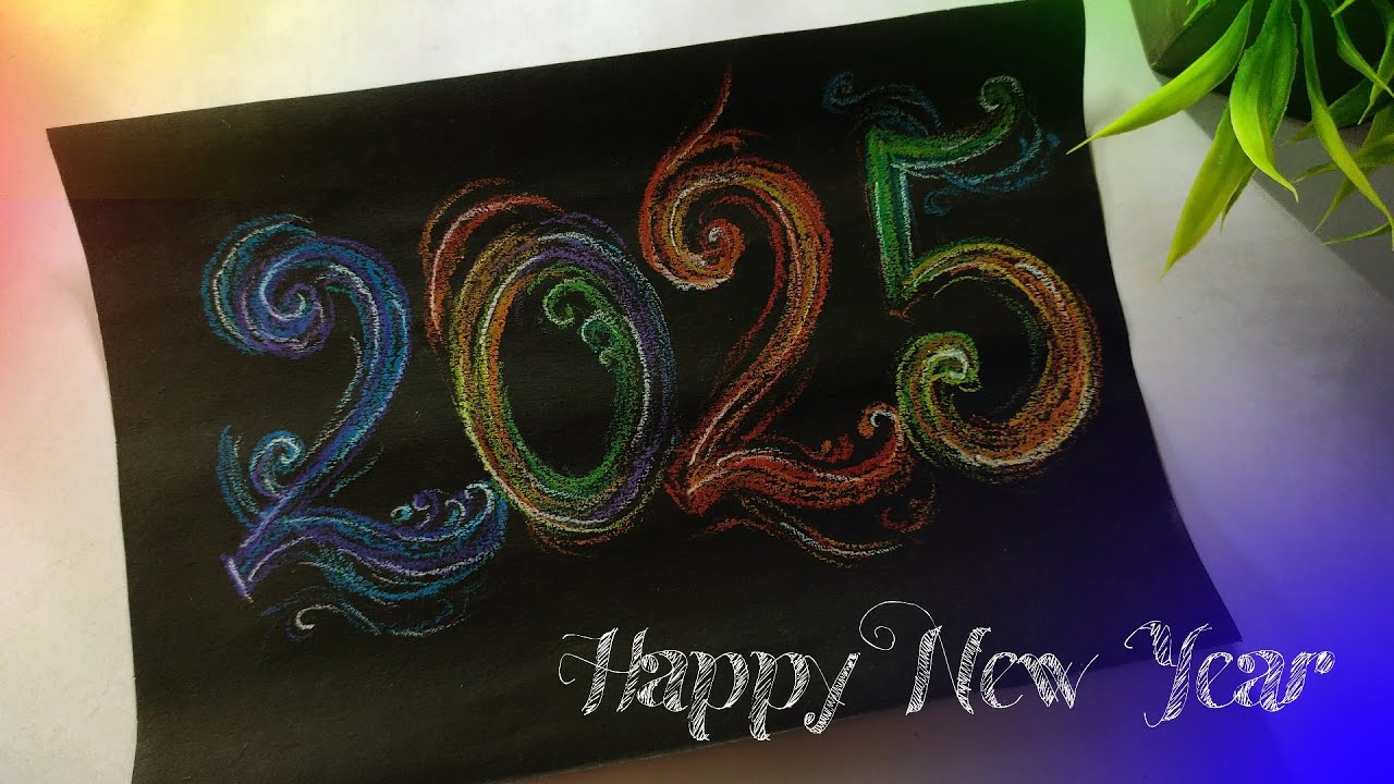 Happy New Year Drawing 2025 | New Year Special Drawing | Drawing With ...