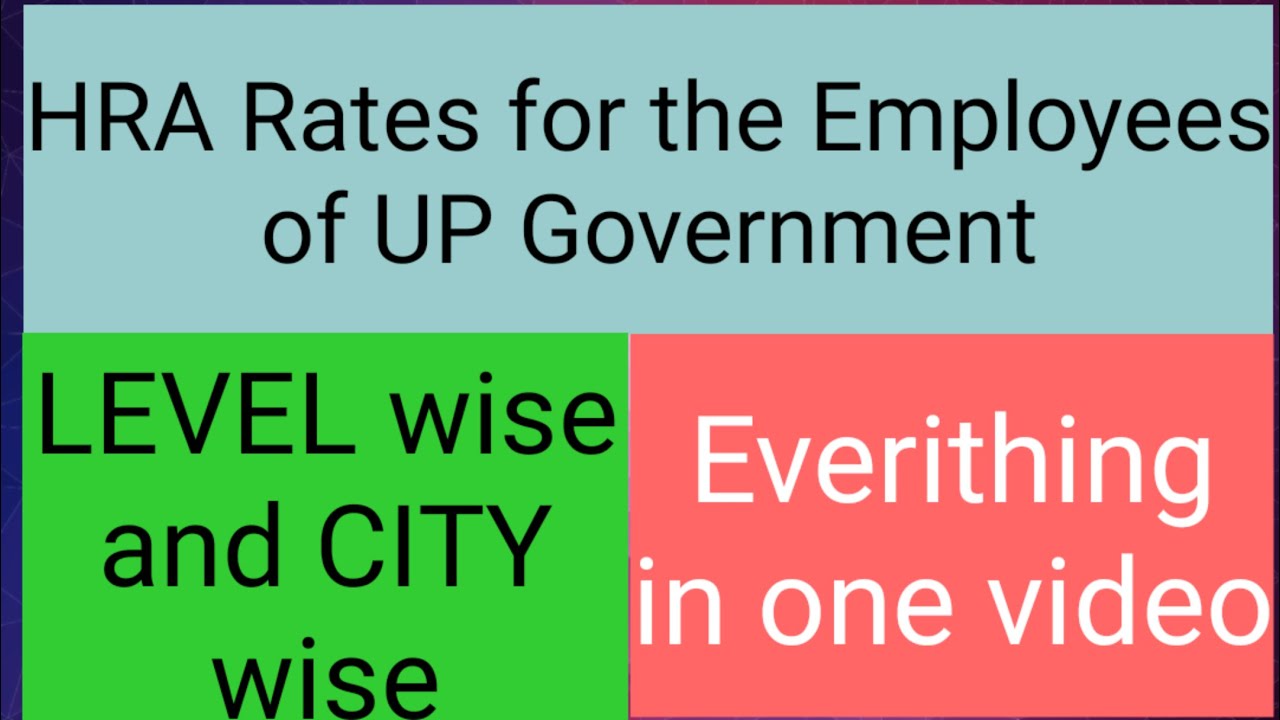 HRA Rates For The Employees Of UP Government HRA In UP Government Is hra-rates-for-the-employees-of-up-government-hra-in-up-government-is