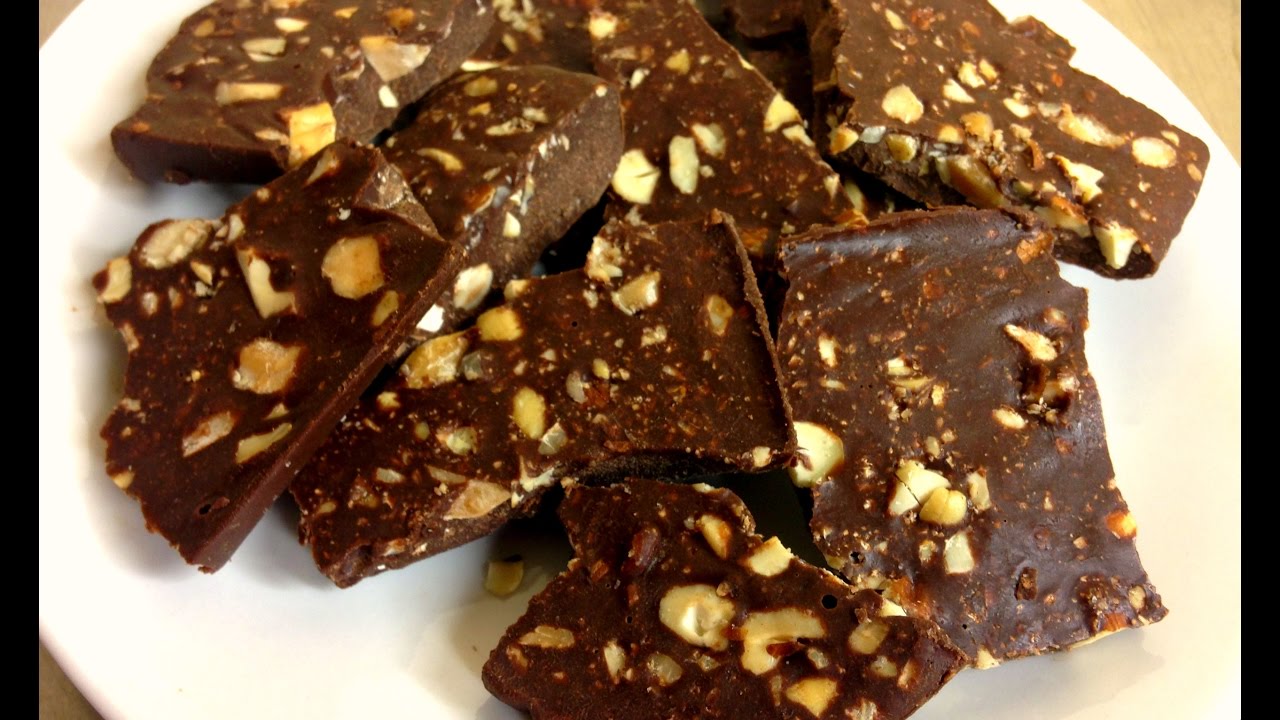 Homemade Sugar Free Chocolate Bark - YouTube