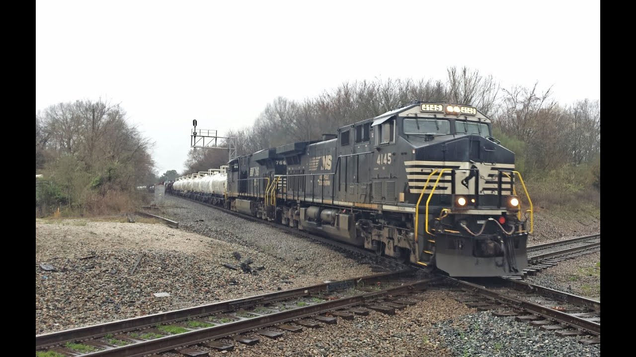NS Train 192 With NS Leader 4145 At Chester SC On The NS R-Line. 2-20-2020 - YouTube