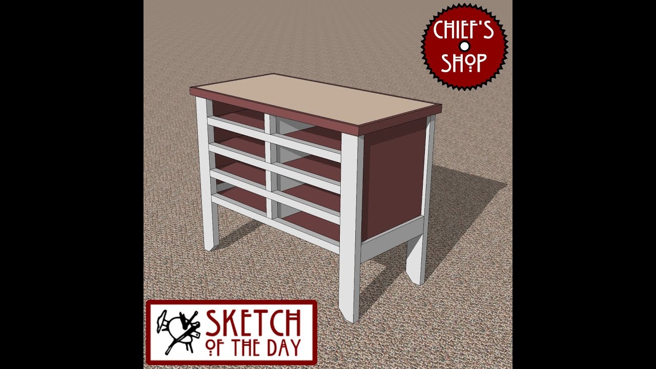 Chief's Shop Sketch of the Day: Simple Crafting Table - YouTube
