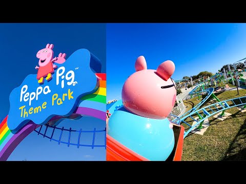 Every Ride at Peppa Pig Theme Park! Daddy Pig's Roller Coaster POV! Orlando Florida
