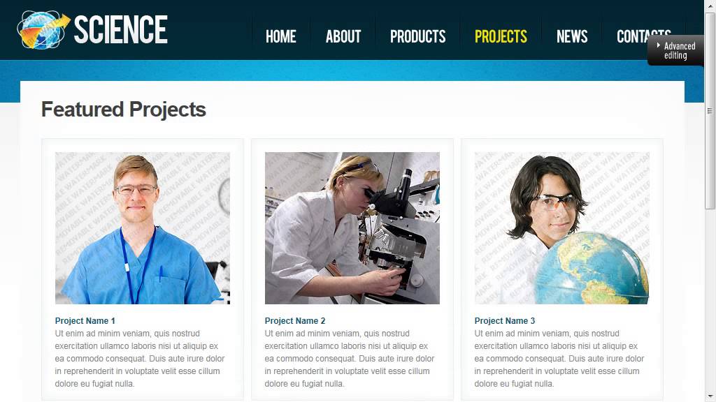 Science Website Template - YouTube