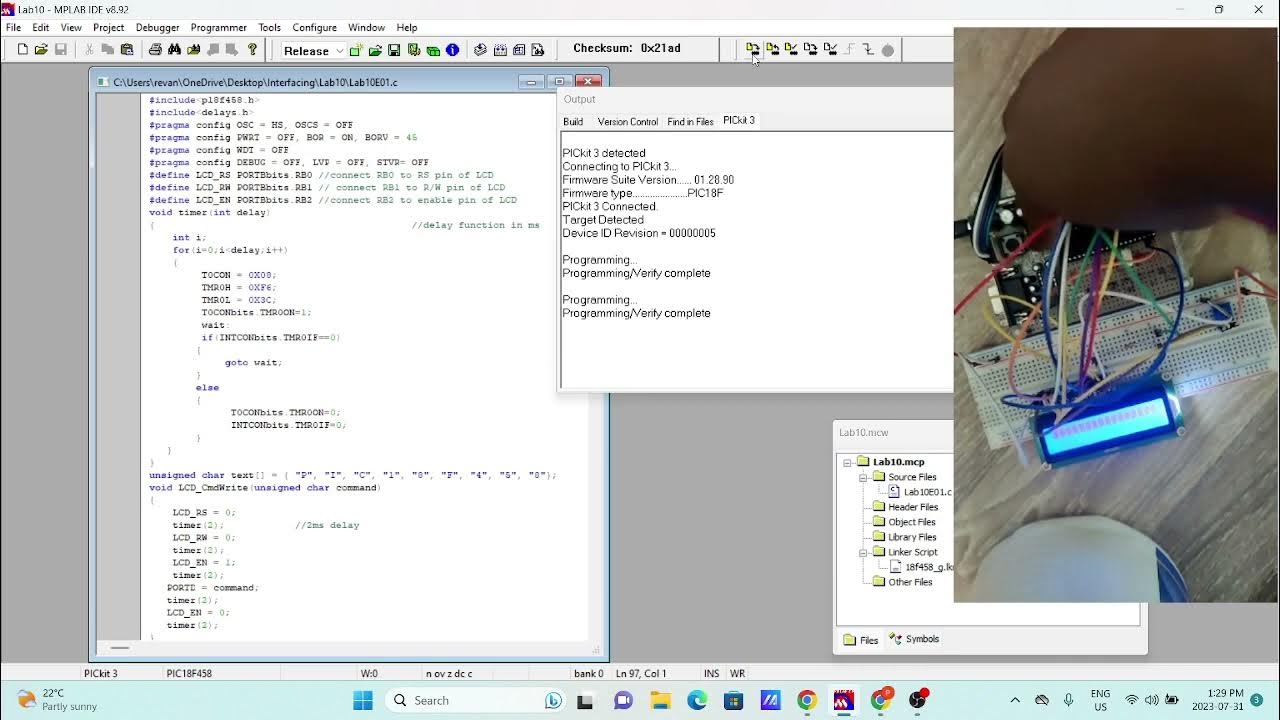 Lab 10 Interfacing and Programming LCD’s | Interfacing - YouTube