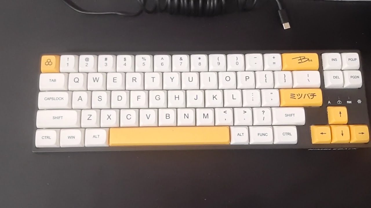 LTC NB 681 Nimbleback - Honey and Milk themed keycaps - YouTube