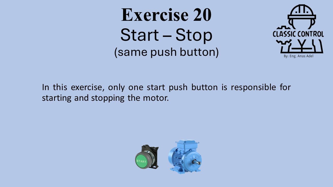 Classic Control #20 (Start – Stop (same push button) ) - YouTube