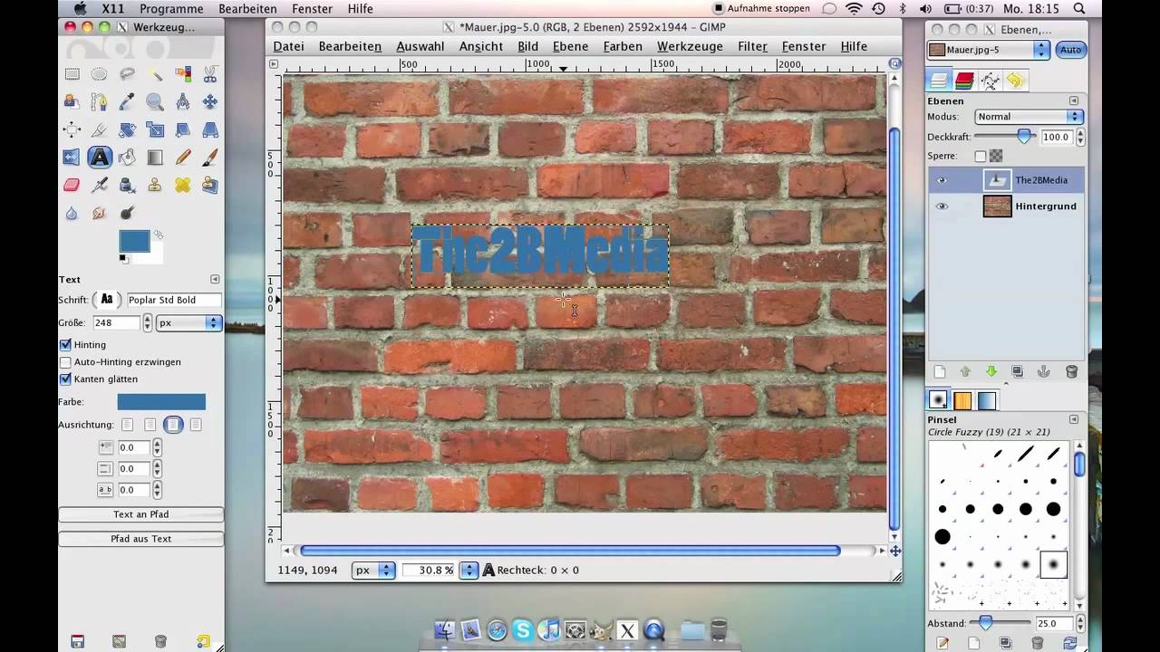 GIMP Tutorial - Grafitti bzw. Graffititag - YouTube