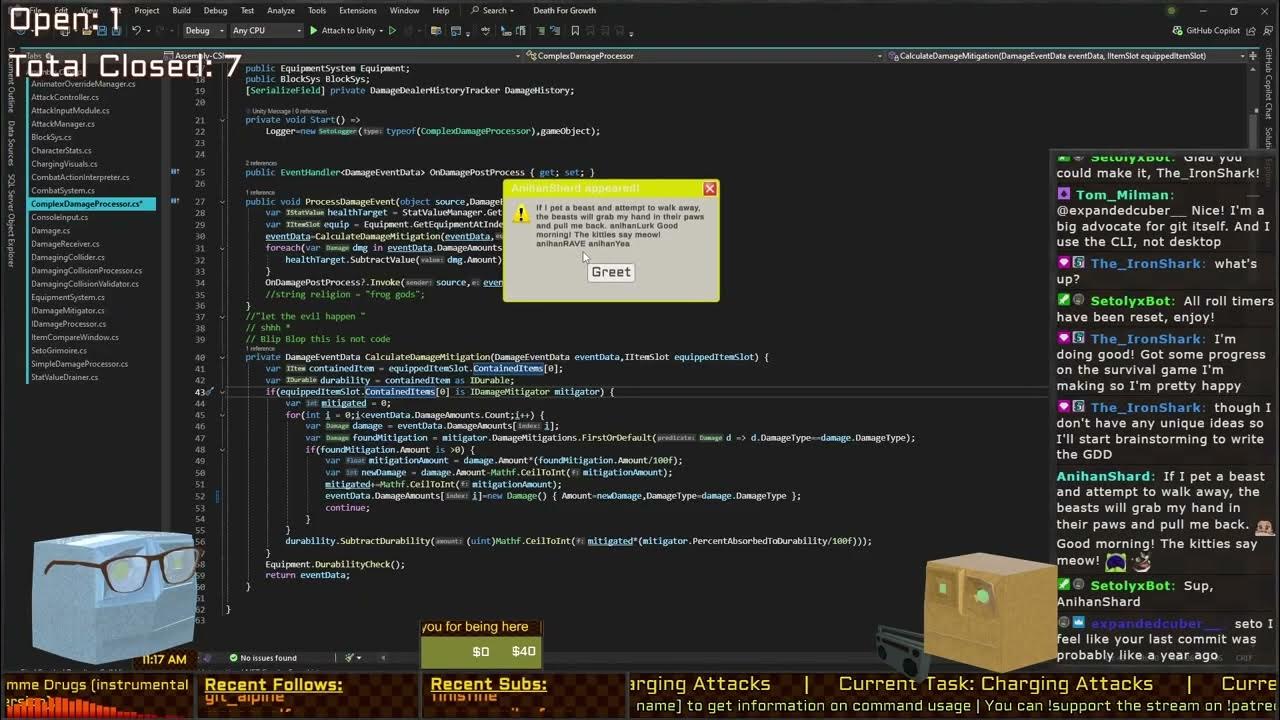 [🖥Unity C#🎮] #570 ~ Game Dev Game Dev Game Dev ~ [⚠🔊Noises W/ !Distract & Bits] - YouTube
