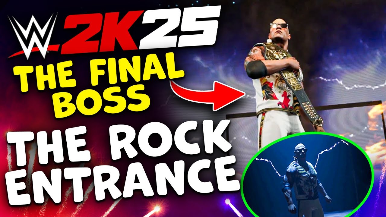WWE 2K25: The Final Boss The Rock's EPIC Entrance - YouTube