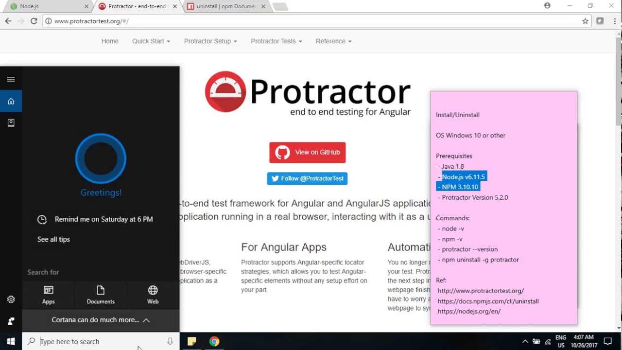 Install Uninstall Node js V6 11 5 NPM 3 10 10 And Protractor Version 5 install-uninstall-node-js-v6-11-5-npm-3-10-10-and-protractor-version-5
