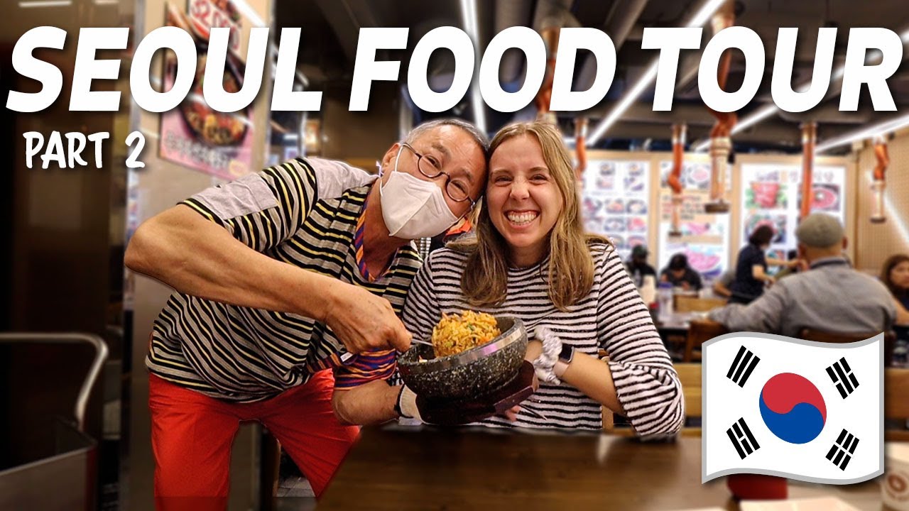 MASSIVE KOREAN Food Tour in Seoul - Bindaetteok to Bingsu - YouTube