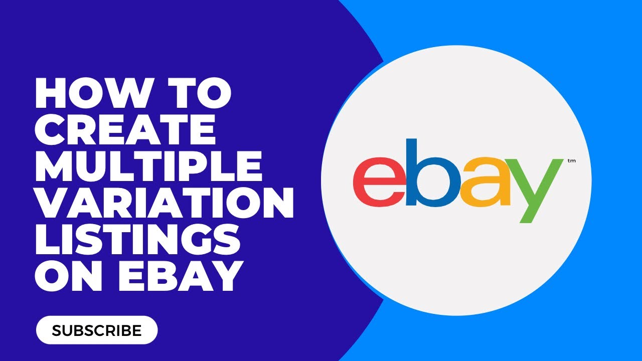 How to create eBay listings with multiple variations #ebay #ebaylisting #ebayseller - YouTube