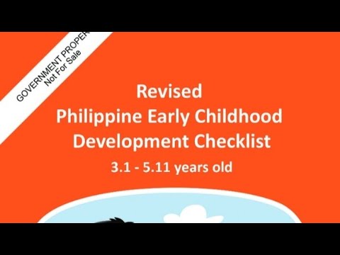 Revised Philippine Early Childhood Development Checklist - YouTube
