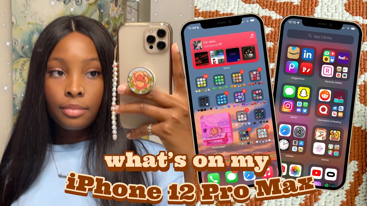 What's On My iPhone 12 Pro Max *Aesthetic & Pinterest Inspired* - YouTube