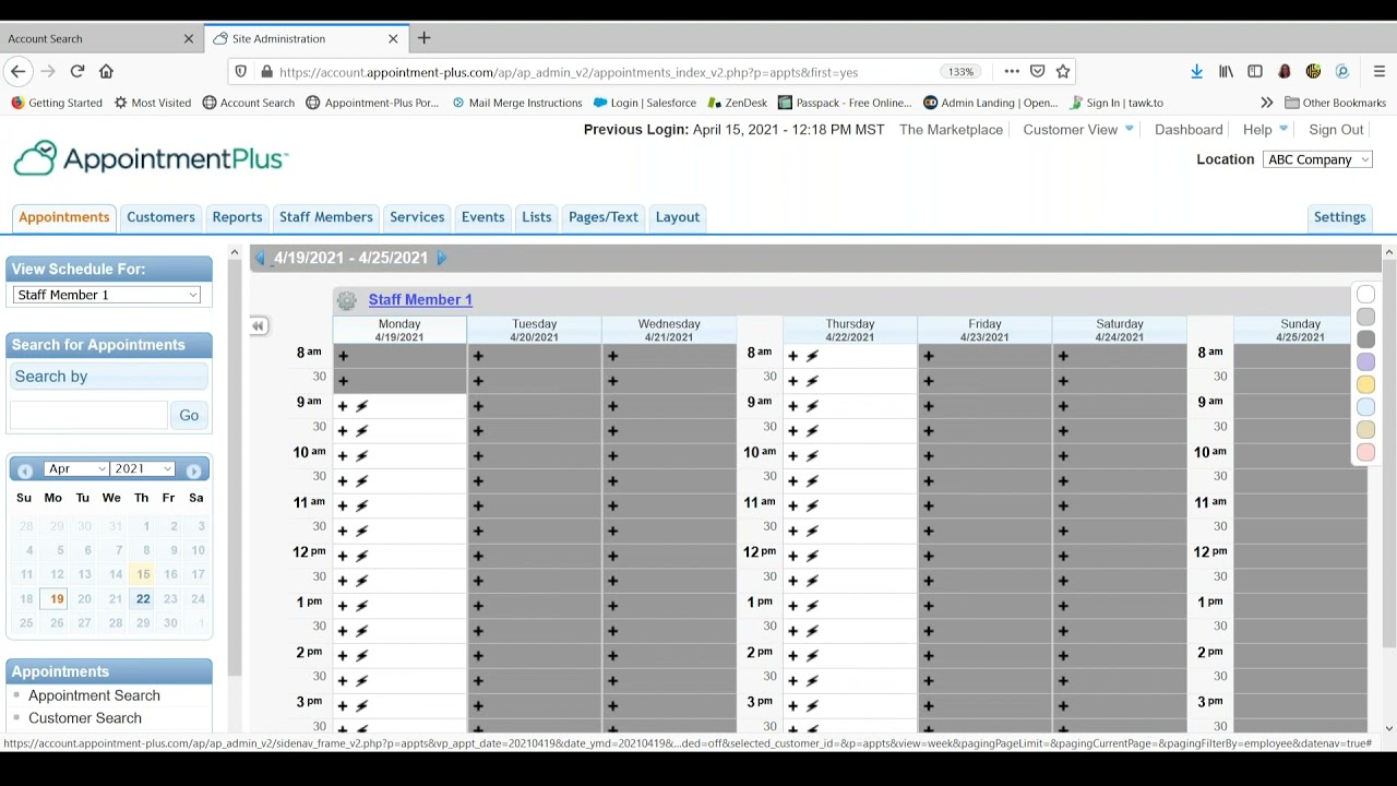 Schedules & Schedule Exceptions SAPTS & How to Create an appointment Appointment Plus Software ...