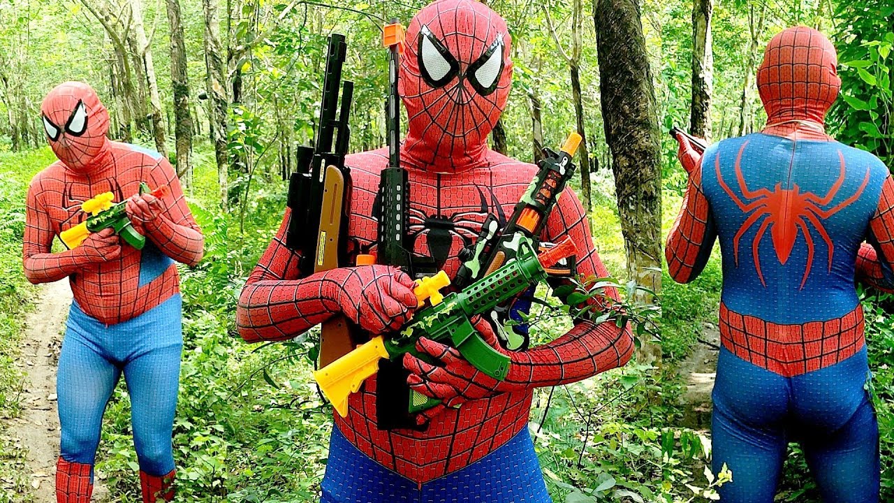 Spider-Man Weapons : Ak47 gun, Machine gun, NerfGun, Sniper Rifles ...
