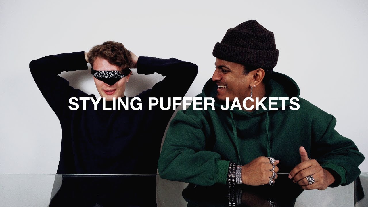 3 Ways To Style Puffer Jackets | £50 Challenge | Style Swap | Black ...