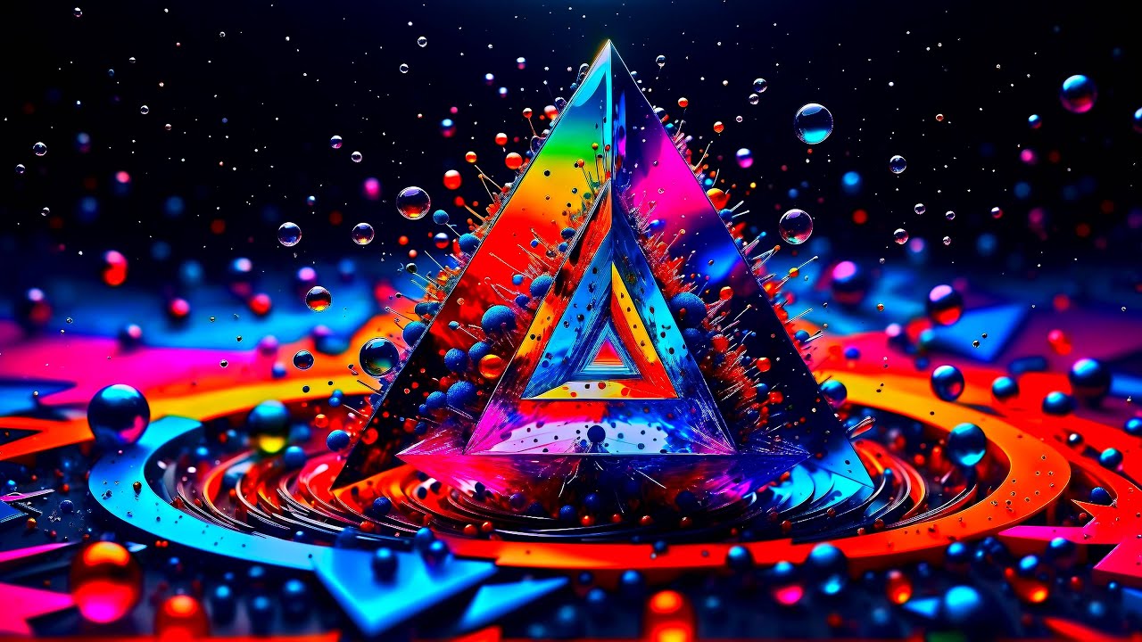 Vibrant Prism Pyramid - Free 4K Background | Dynamic Ultra HD Visual ...