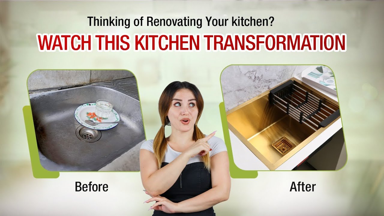 Transform Your Kitchen with the LIPKA Yellow Gold Stainless Steel Sink ...
