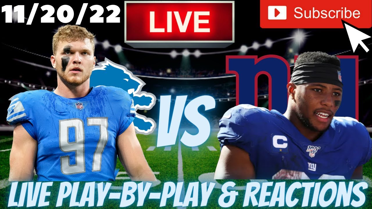 NFL Sunday Live Play By Play & Reactions #newyorkgiants #detroitlions # ...