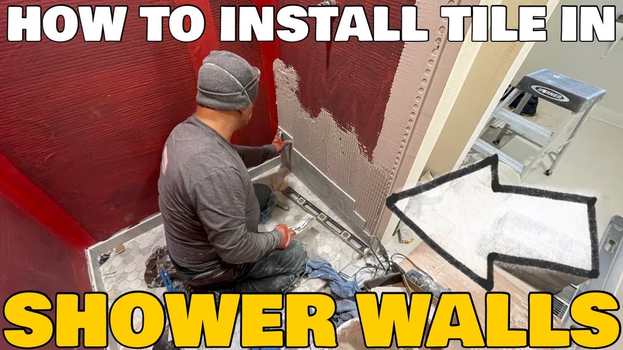 How To Install Decorative Subway Tiles In The Walls Of A Shower To ...