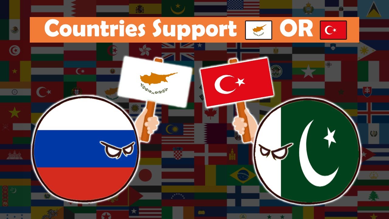 Countries that support Cyprus 🇨🇾 vs Turkey 🇹🇷 - YouTube