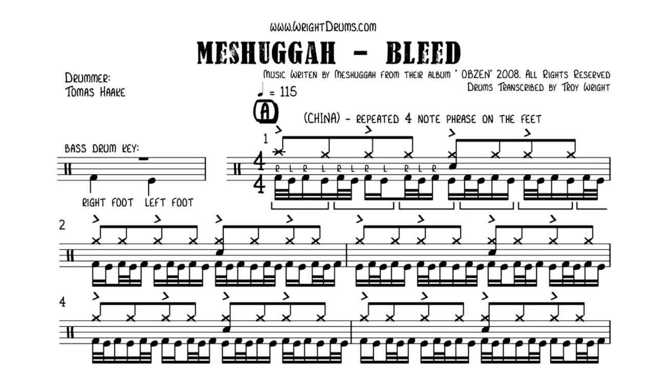 MESHUGGAH - BLEED DRUMLESS TRACK - YouTube