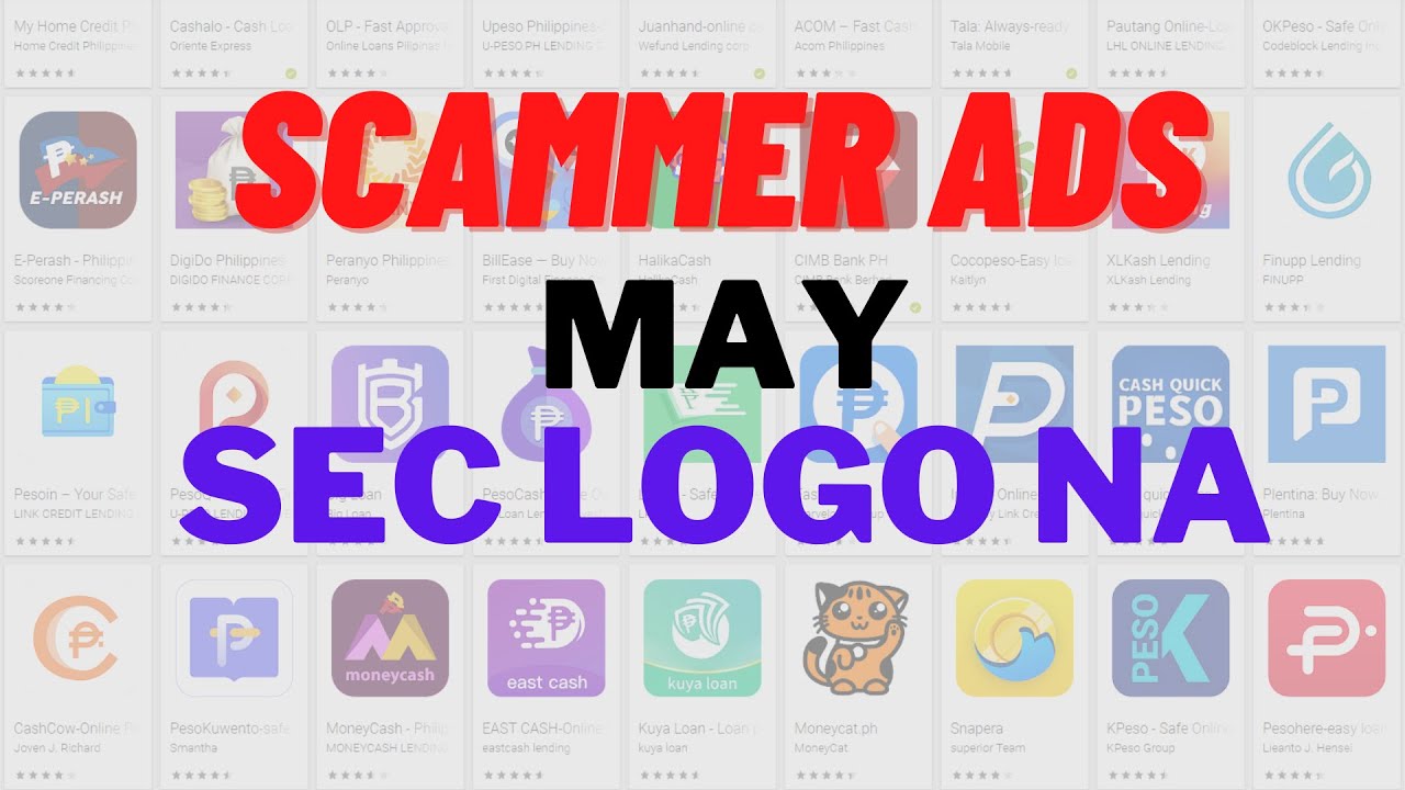 SCAMMER ADS MAY SEC LOGO NA? - YouTube