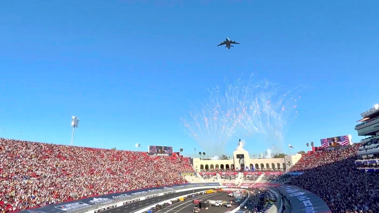 NASCAR - Busch Light Clash at The Coliseum National Anthem 4K HDR | Los ...