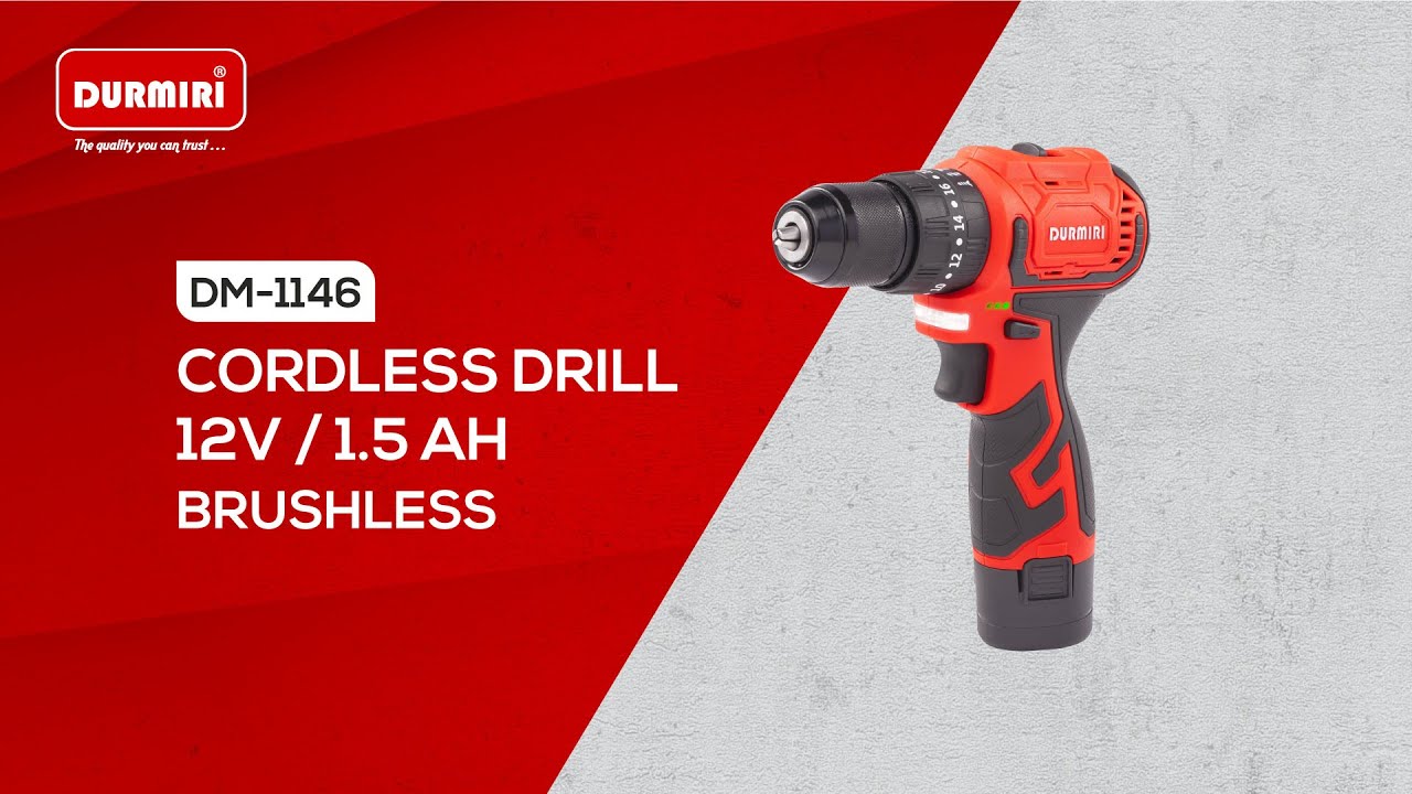 مراجعة شنيور بطارية 12 فولت 1.5 أمبير برشليس من دورميري DM-1146 / DURMIRI - YouTube