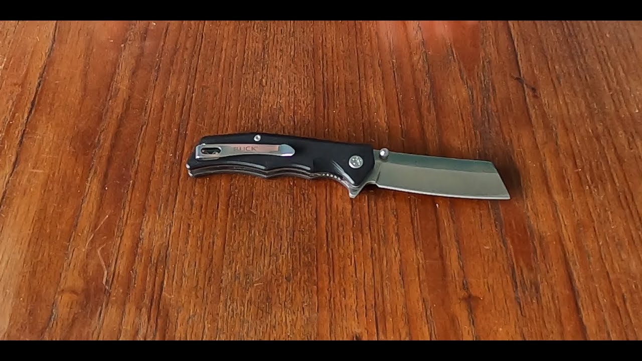 Buck 252 Trunk Review - Buck's first cleaver style - YouTube