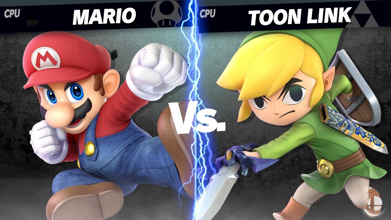 1-on-1: Mario vs. Toon Link - YouTube