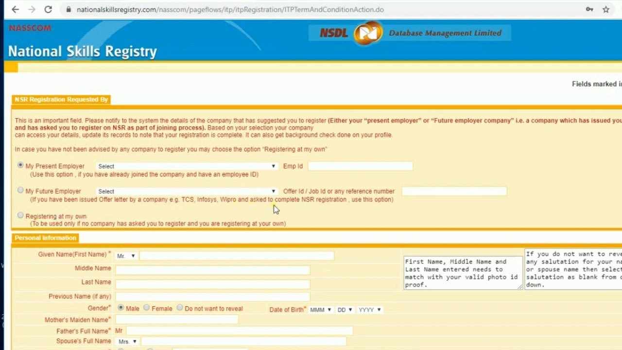 NSR registration in English ll How to apply National Skill Registry ll ...