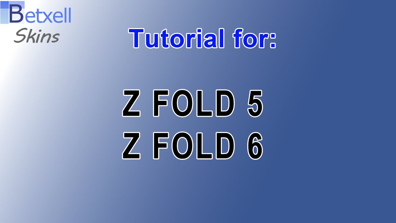 Tutorial for Z Fold 5 & Z Fold 6 - YouTube