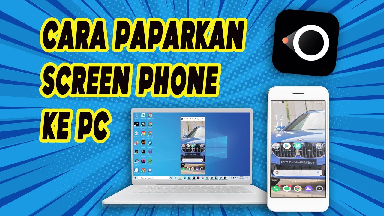 CARA PAPARKAN LAYAR PHONE KE PC/KOMPUTER | LETSVIEW APPS - YouTube